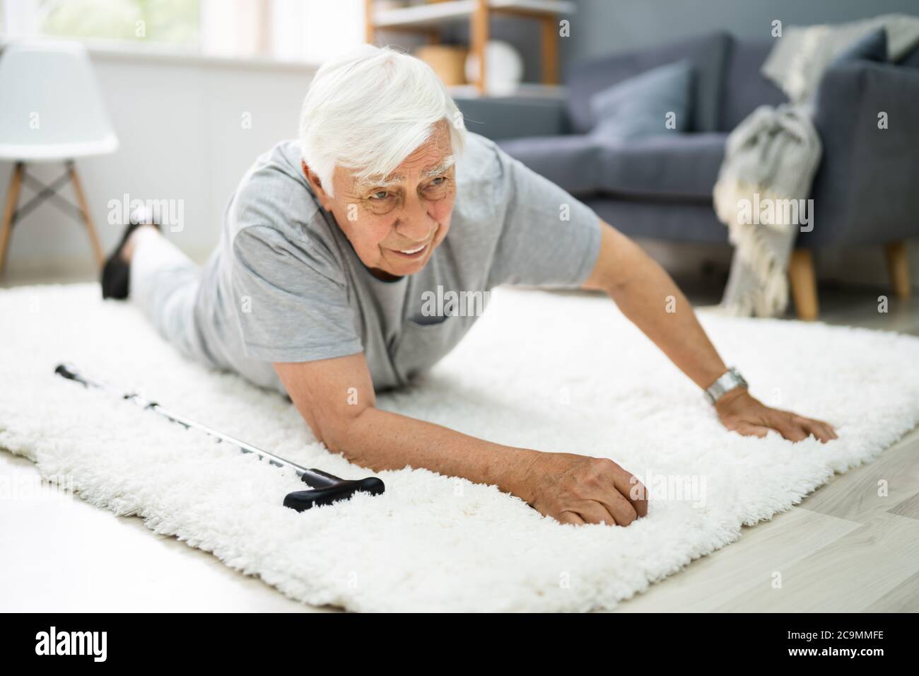 Elderly fall walking stick hi-res stock photography and images - Alamy