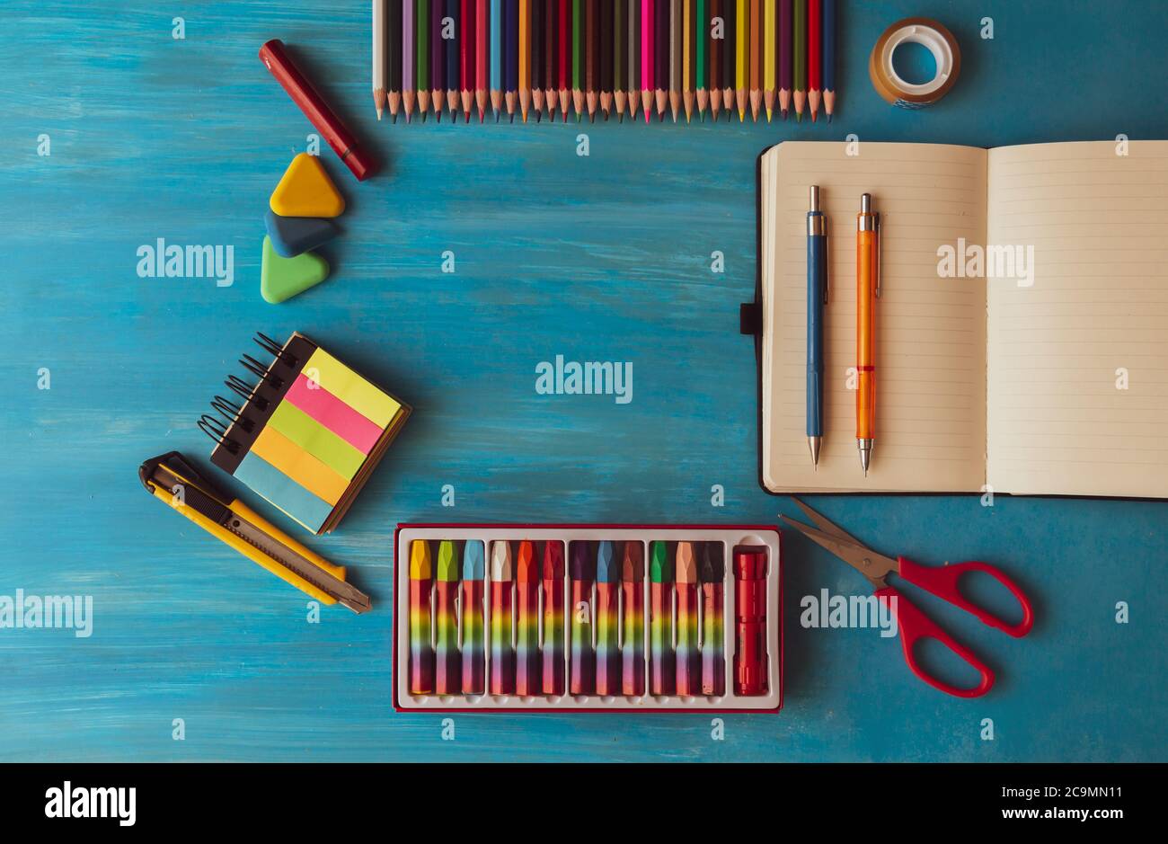 school supplies, student tools and supplies Stock Photo - Alamy