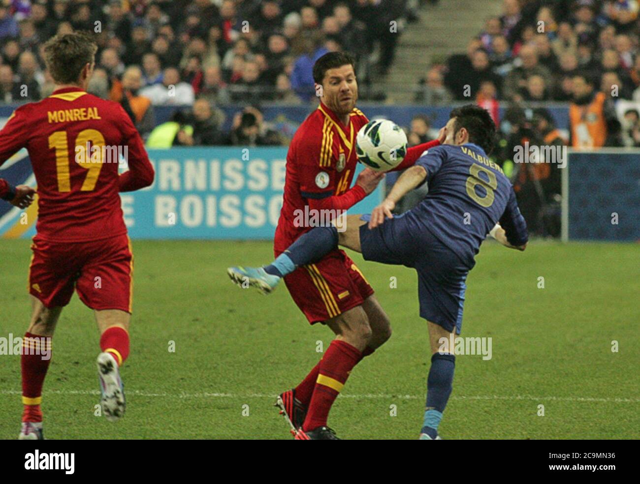 Mathieu Valbuena , Monreal and Xabi Alonso during the Qualification ...