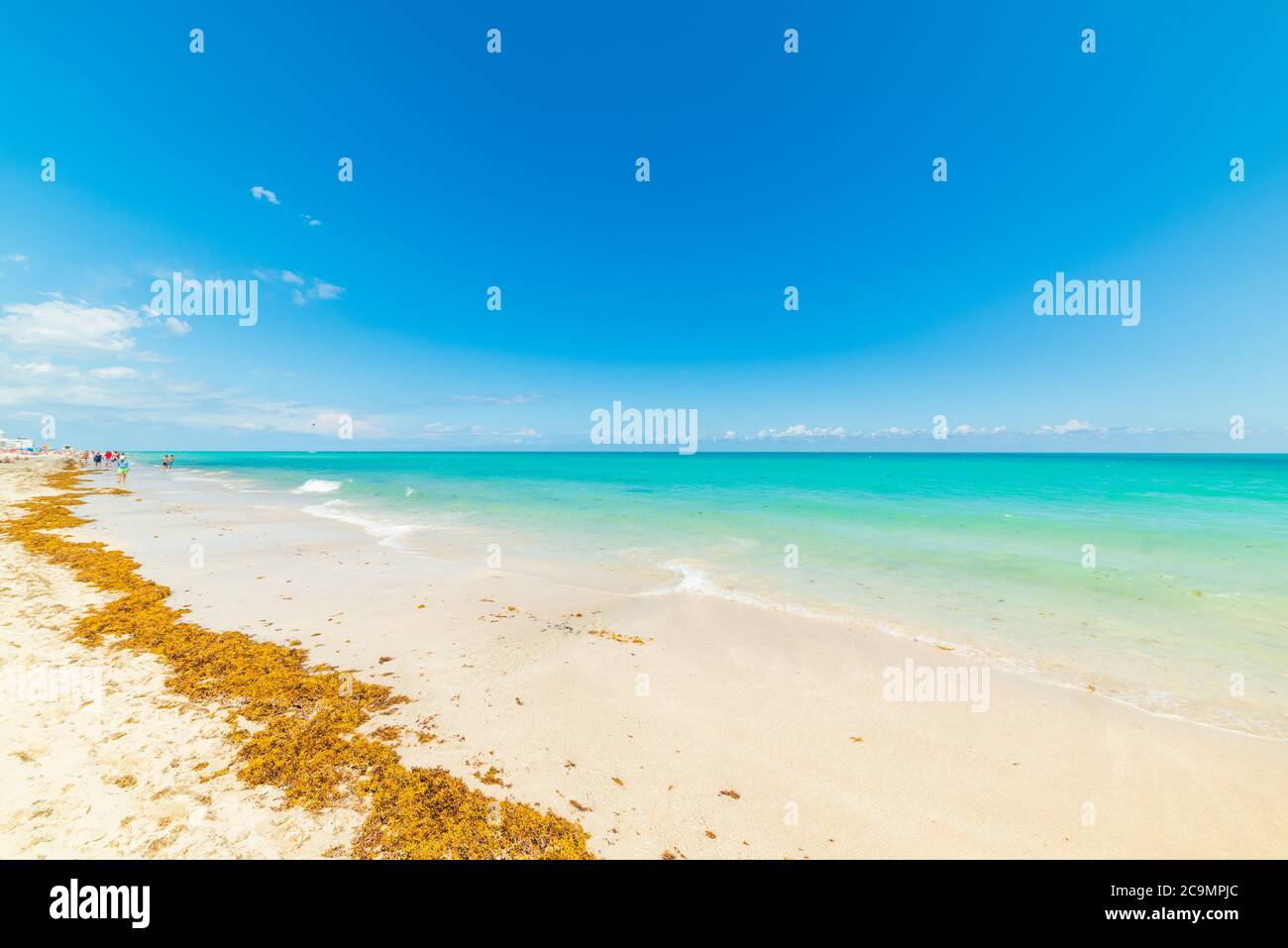 Turquoise water in Miami Beach shore. Southern Florida, USA Stock Photo ...