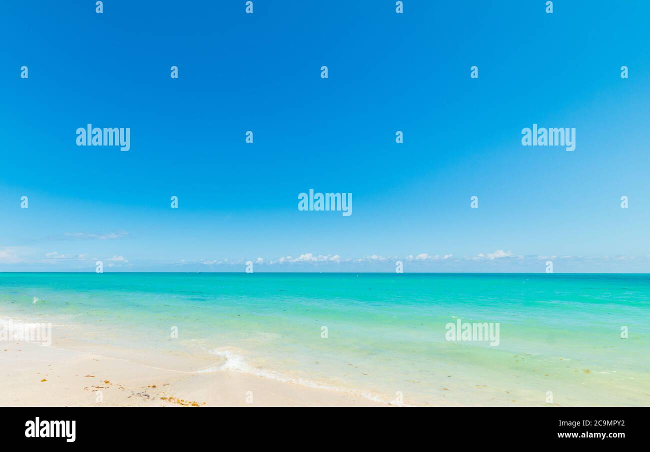 Colorful shore in Miami Beach. Southern Florida, USA Stock Photo - Alamy