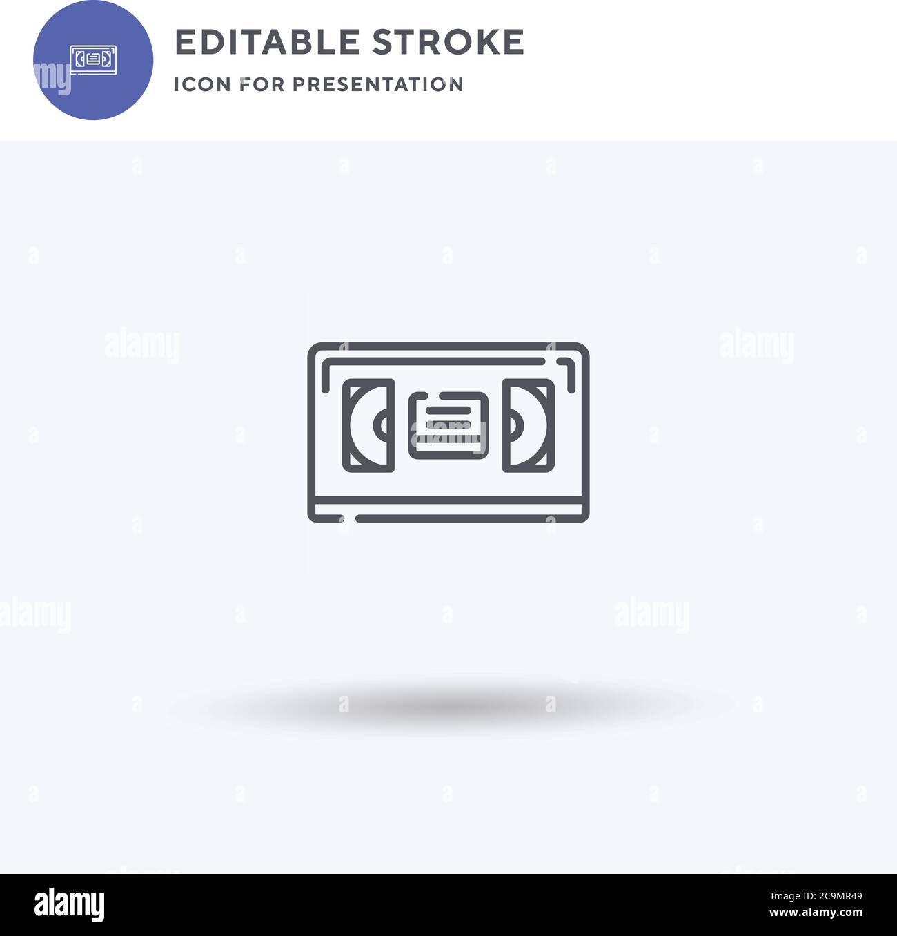 Vhs icon vector, filled flat sign, solid pictogram isolated on white ...