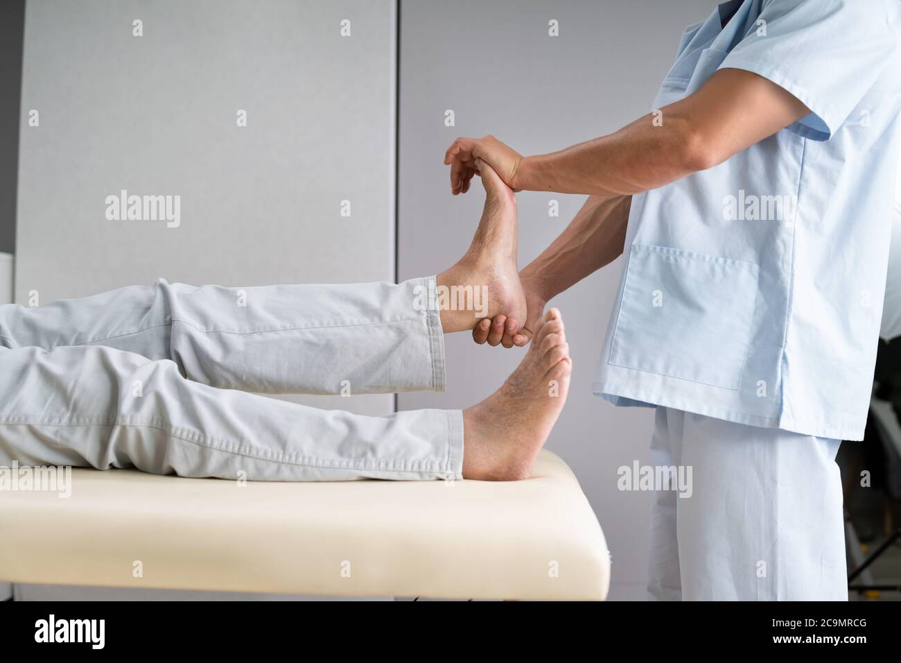 Ankle Injury Rehab. Elderly Senior Feet Rehabilitation Stock Photo - Alamy