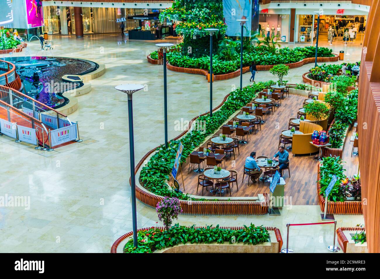 DOHA, QATAR - FEB 25, 2020: Interior of Mall of Qatar, a shopping mall ...