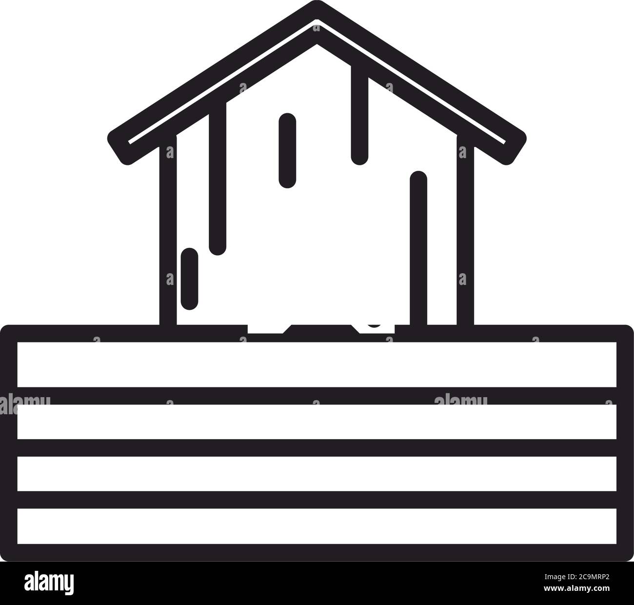 farm line style icon design, agronomy lifestyle agriculture harvest ...