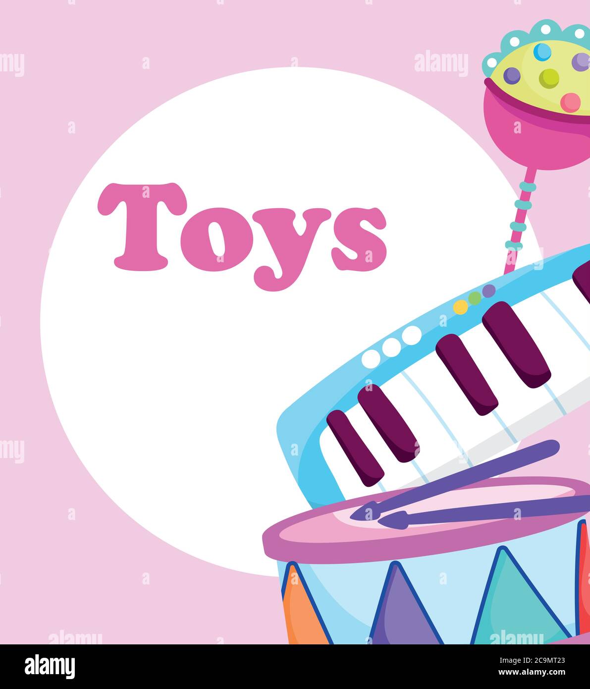 toys object for small kids to play cartoon, piano drum and rattle ...