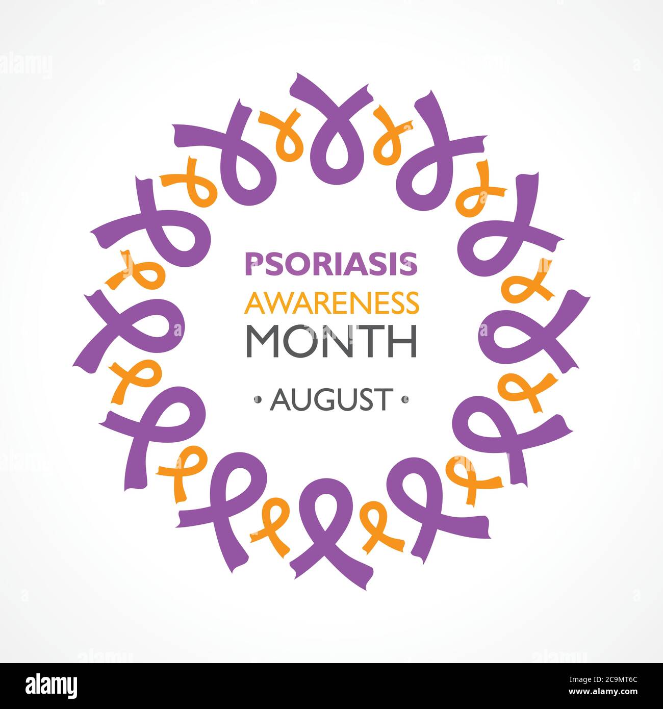 Vector Illustration of Psoriasis Awareness Month observed in AUGUST ...