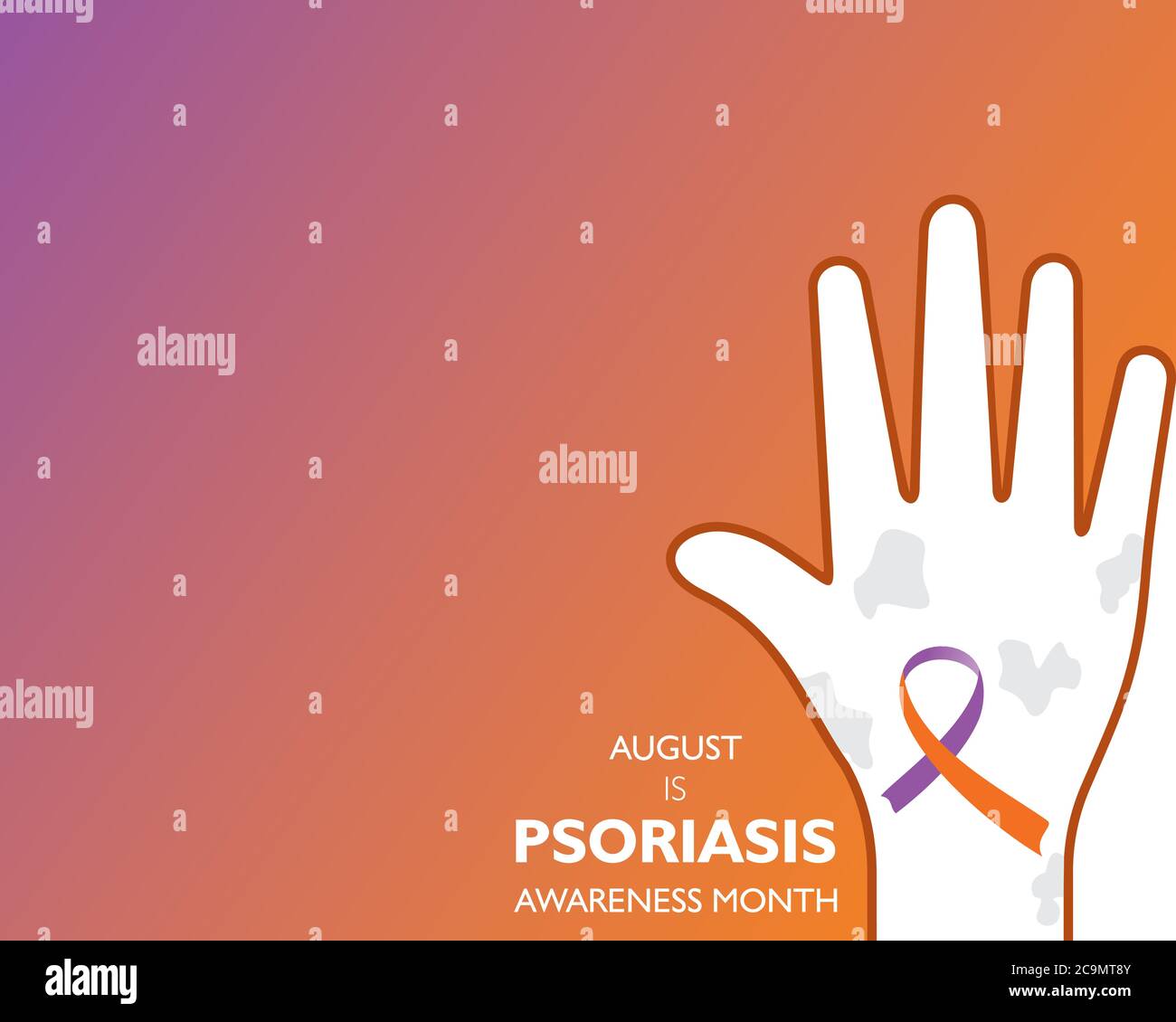 Vector Illustration of Psoriasis Awareness Month observed in AUGUST ...