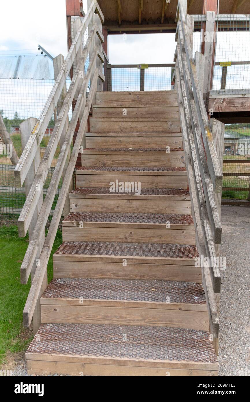 a close up view of stairs leading up and down Stock Photo - Alamy