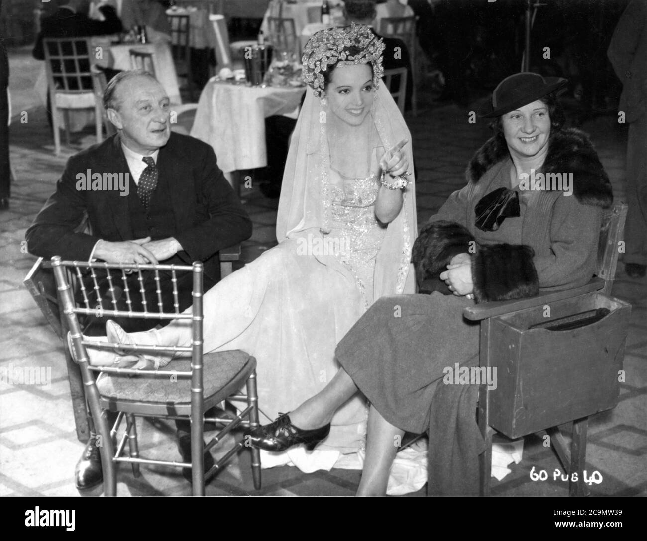 ROBERT HALE JESSIE MATTHEWS and probably Mrs HALE on set candid during filming of IT'S LOVE ...