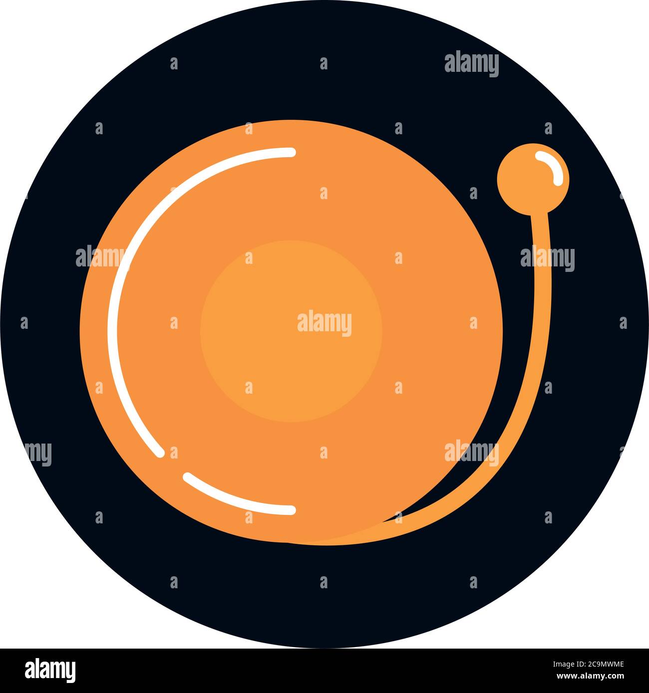 door bell alarm alert element block and flat style icon vector ...