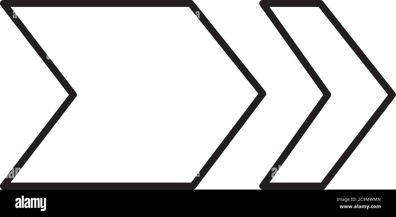 next arrows icon over white background, line style, vector illustration ...