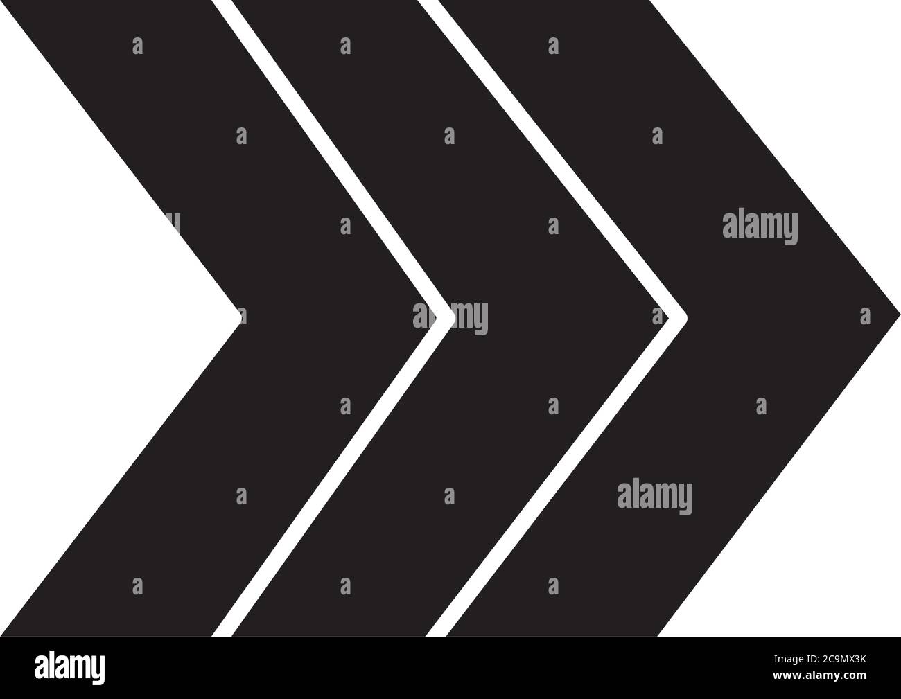 right chevron arrows icon over white background, silhouette style ...