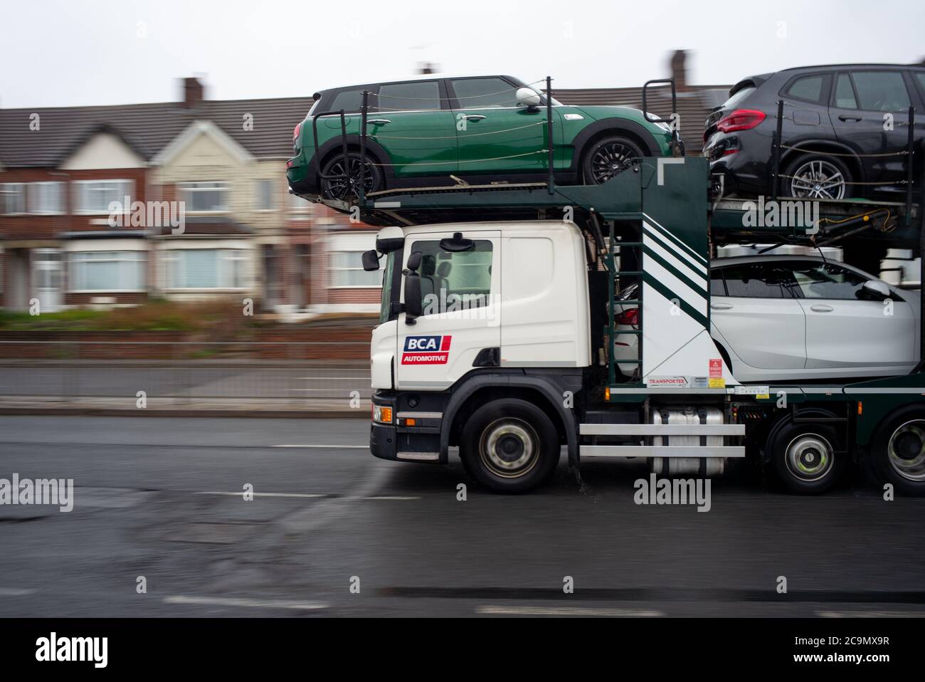 Car transporters hi-res stock photography and images - Alamy