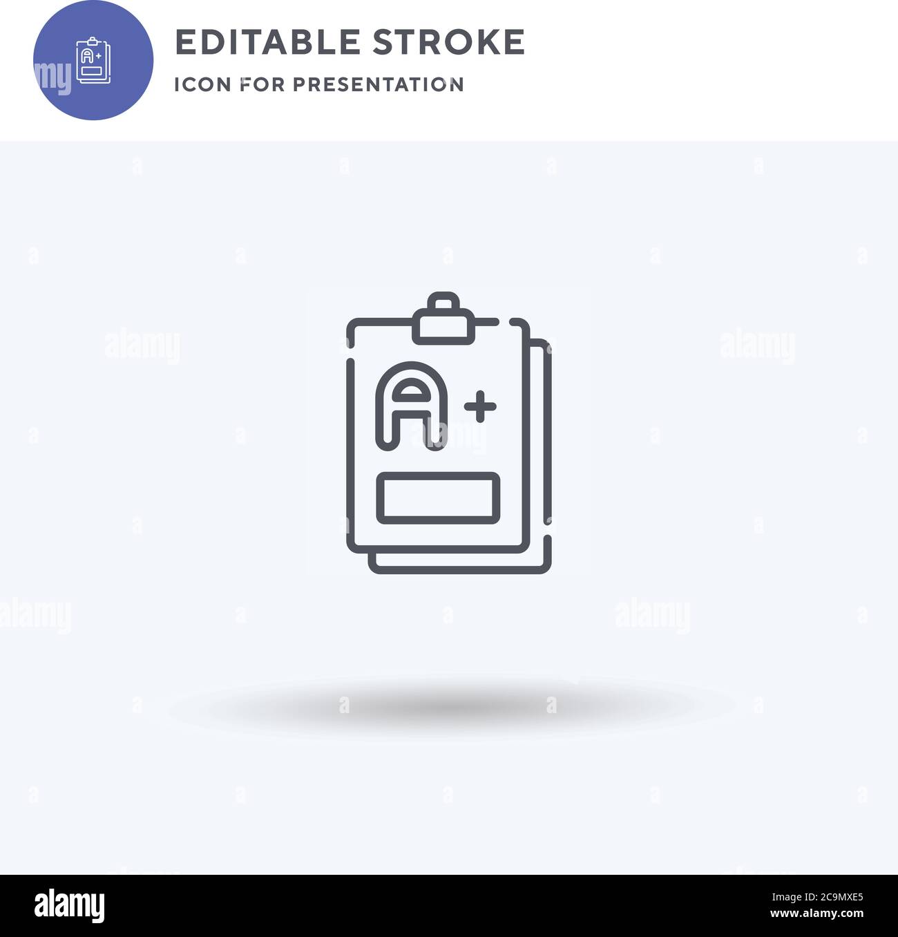 Exam icon vector, filled flat sign, solid pictogram isolated on white ...