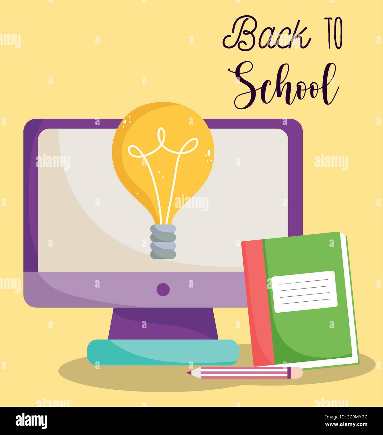 back to school, computer notebook pencil idea elementary education ...