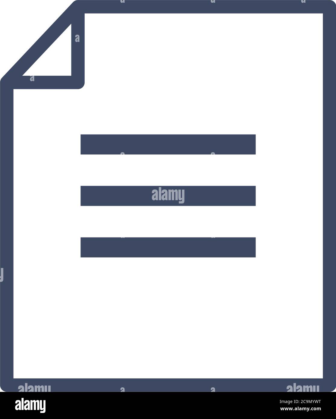 Document paper line style icon design, Data archive and information theme Vector illustration ...