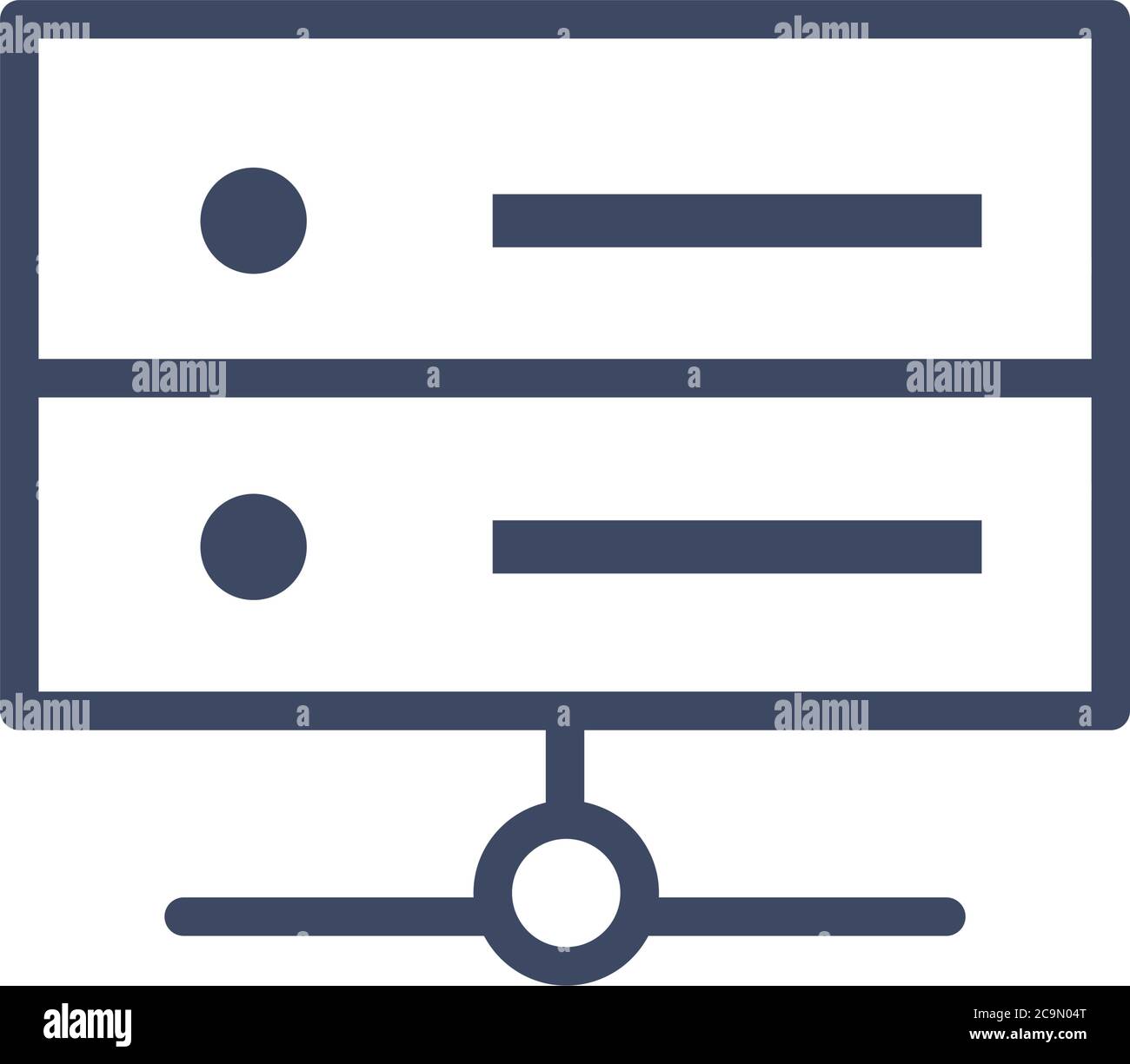 Web hosting line style icon design, Data center base security system hardware technology ...