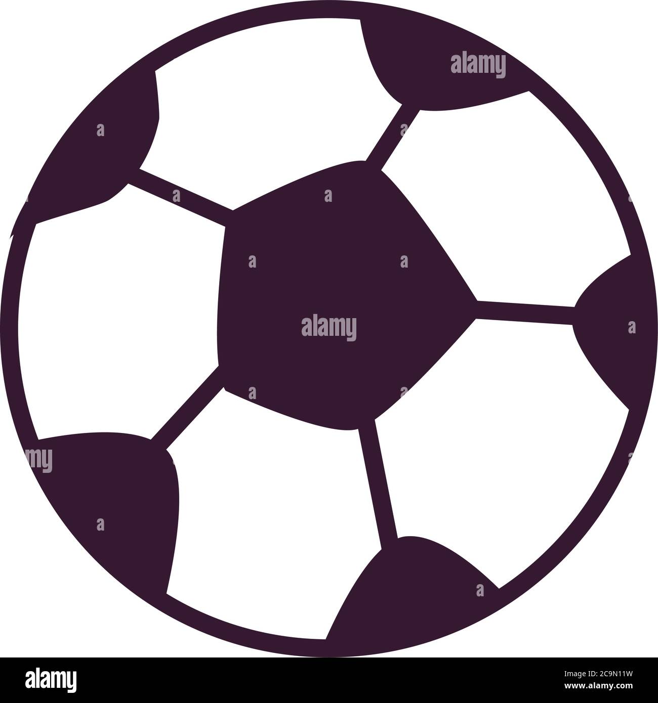 Ball line style icon design, Soccer football sport hobby competition ...