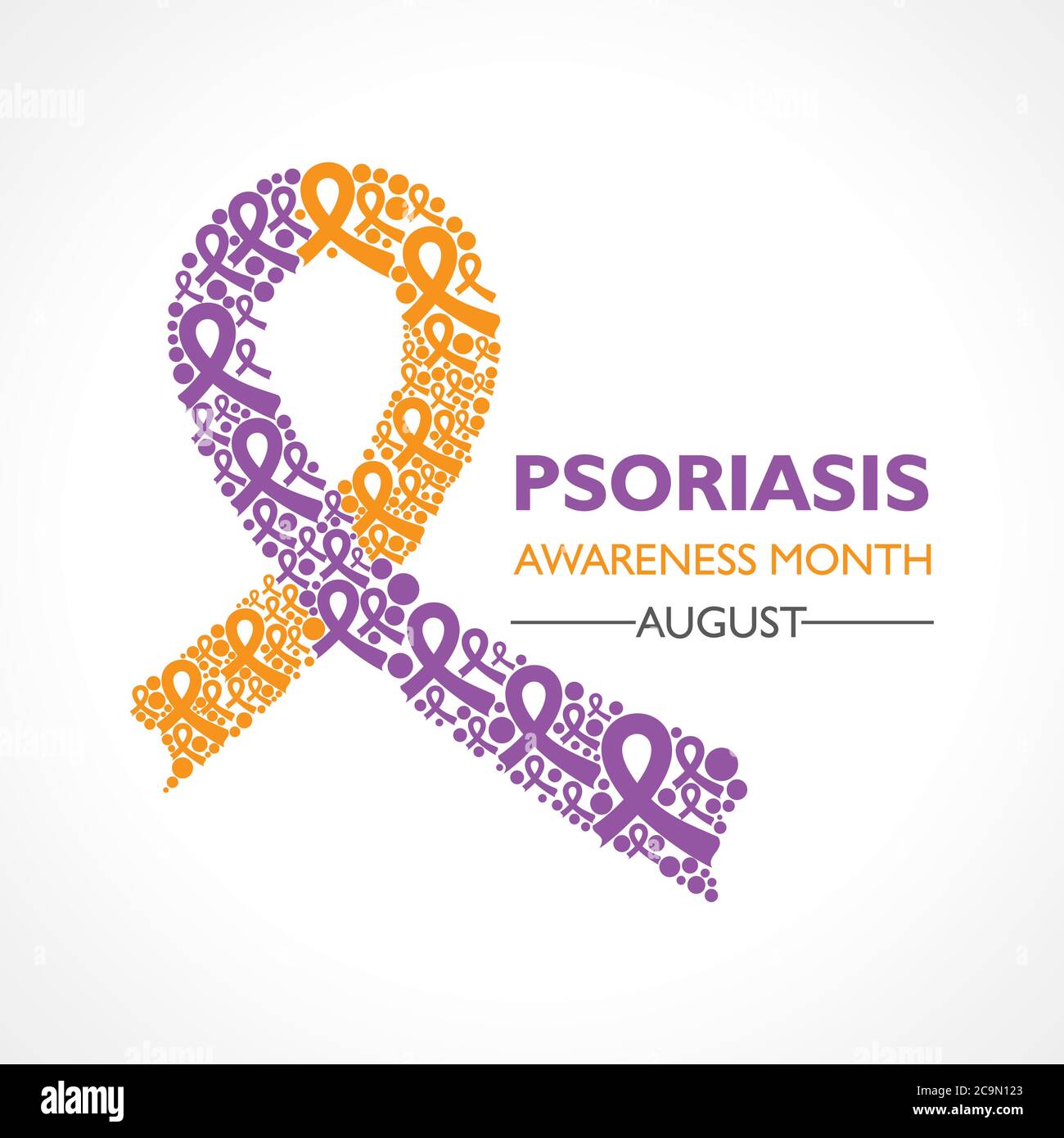 Vector Illustration of Psoriasis Awareness Month observed in AUGUST ...