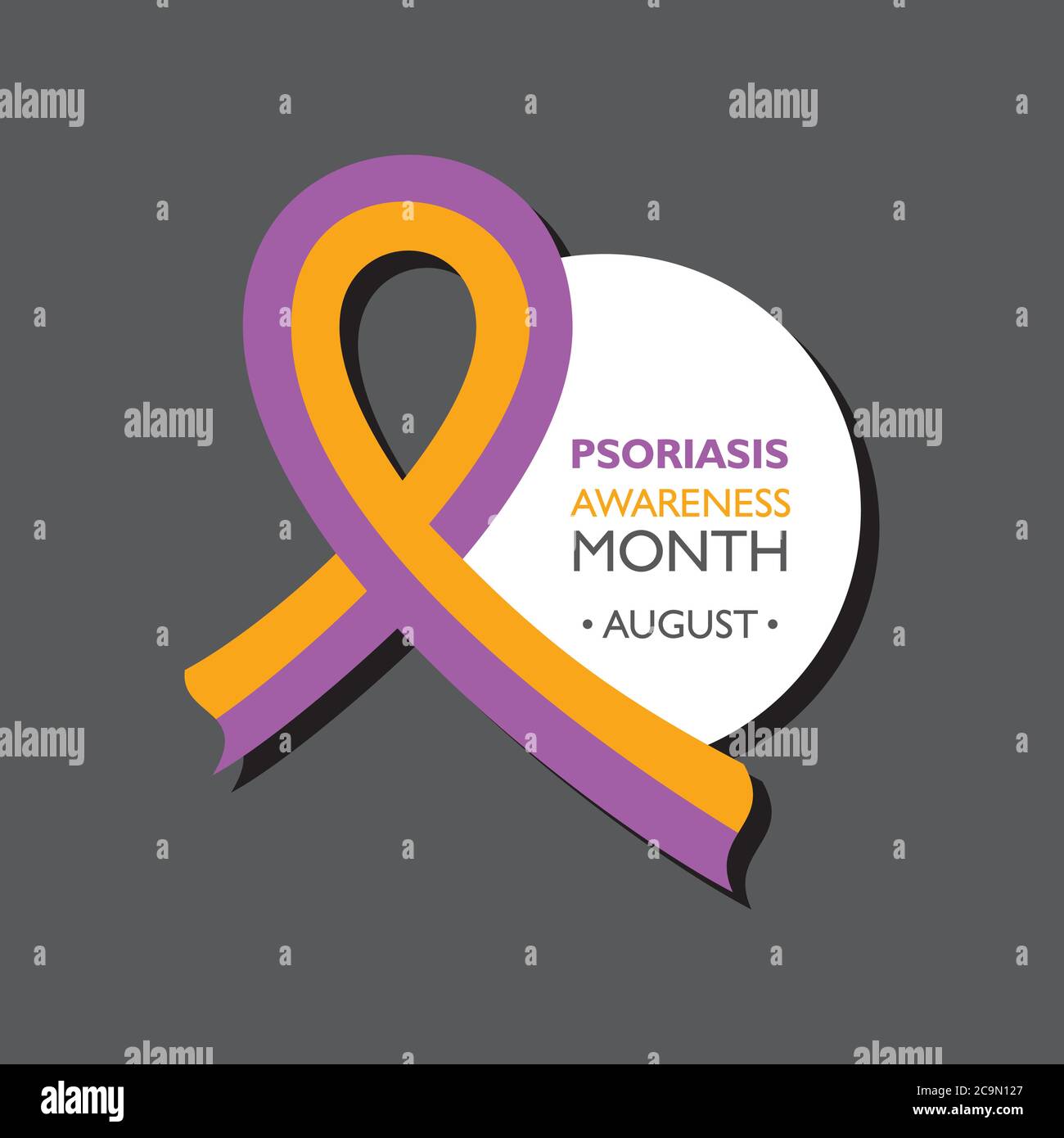 Vector Illustration of Psoriasis Awareness Month observed in AUGUST ...