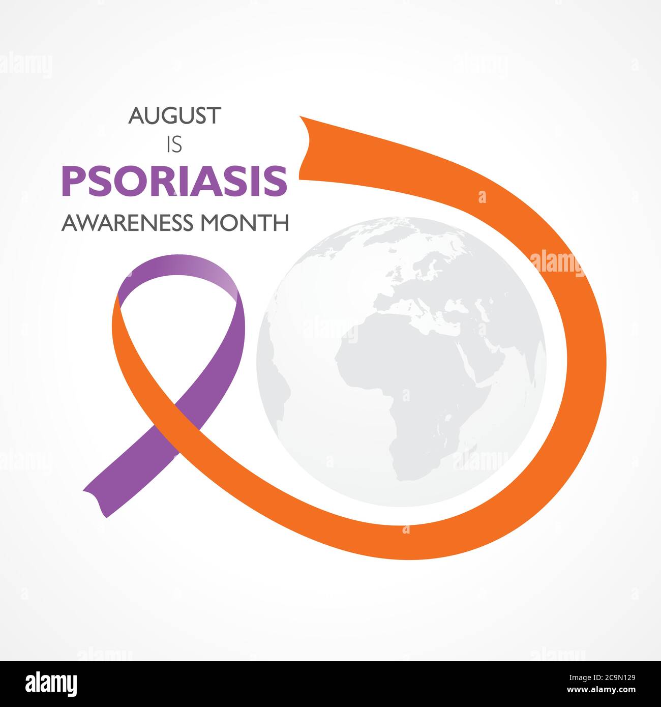 Vector Illustration of Psoriasis Awareness Month observed in AUGUST ...