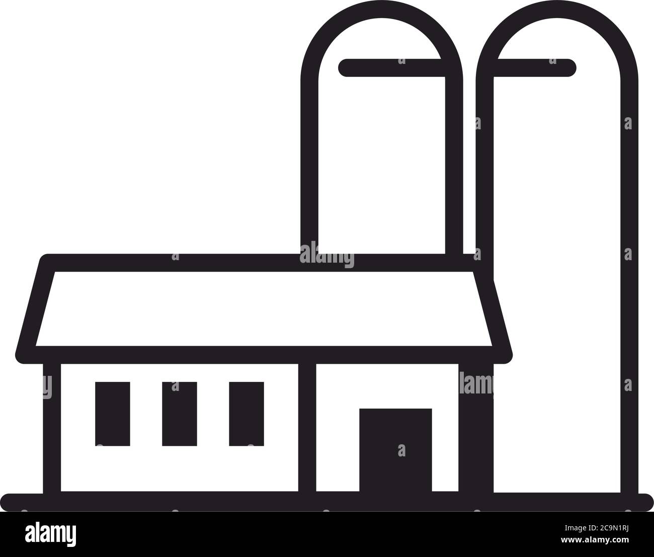 farm line style icon design, agronomy lifestyle agriculture harvest ...