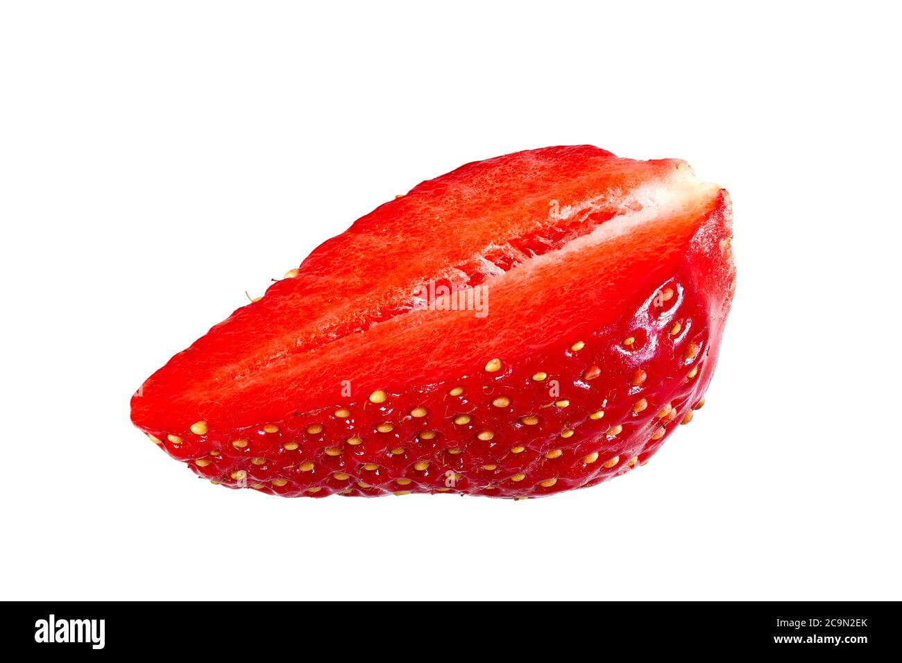 Strawberry half isolated on white background. Clipping Path Stock Photo ...