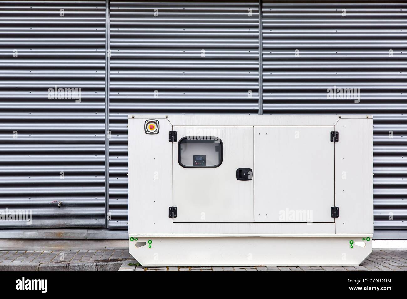 Mobile electric power generator for emergency situations, white color ...