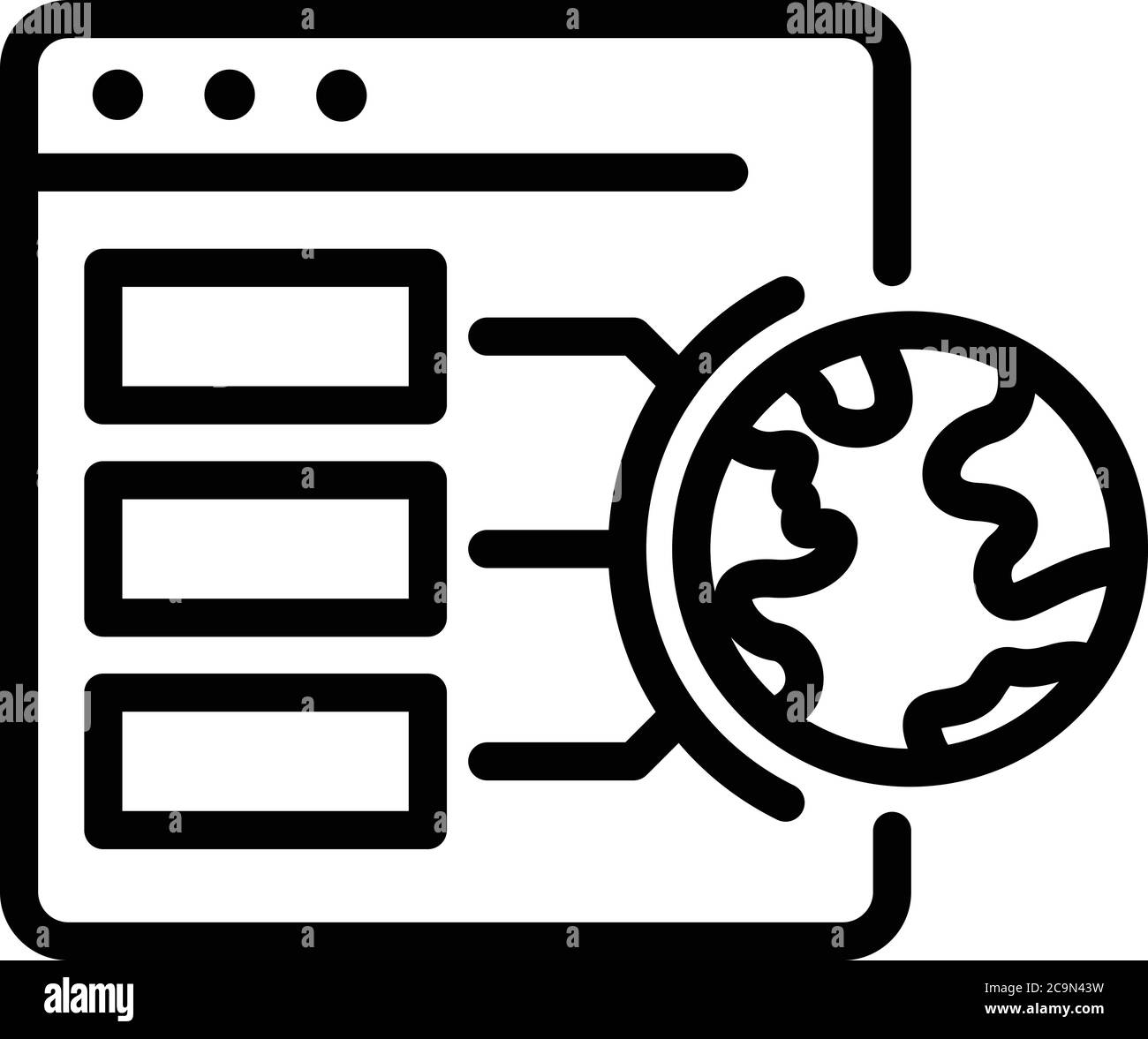 Web Page Operating System Icon Outline Style Stock Vector Image And Art