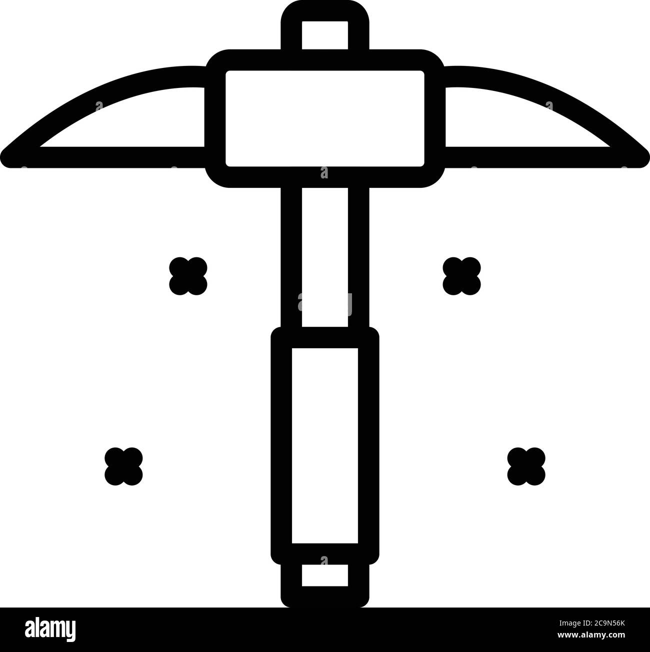 Hand pick axe icon, outline style Stock Vector Image & Art - Alamy