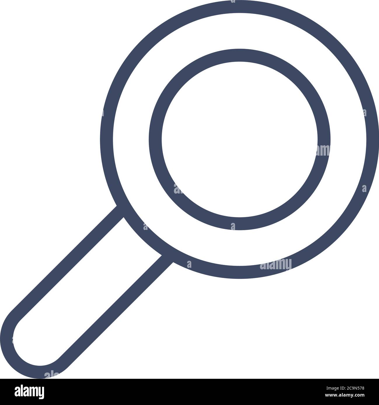 Lupe line style icon design, Tool search and magnifying glass theme Vector illustration Stock ...