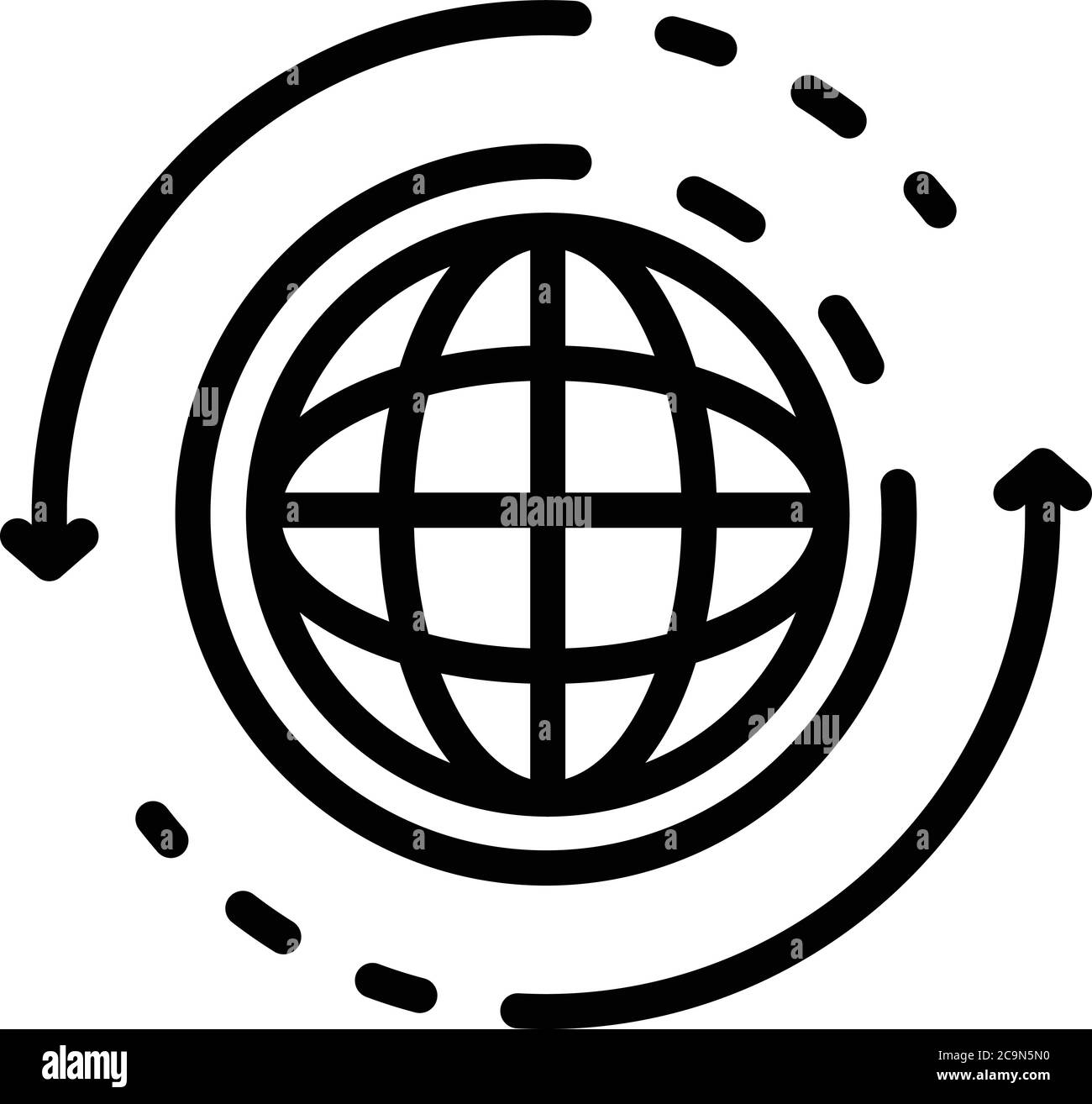 Global communication remote access icon, outline style Stock Vector ...
