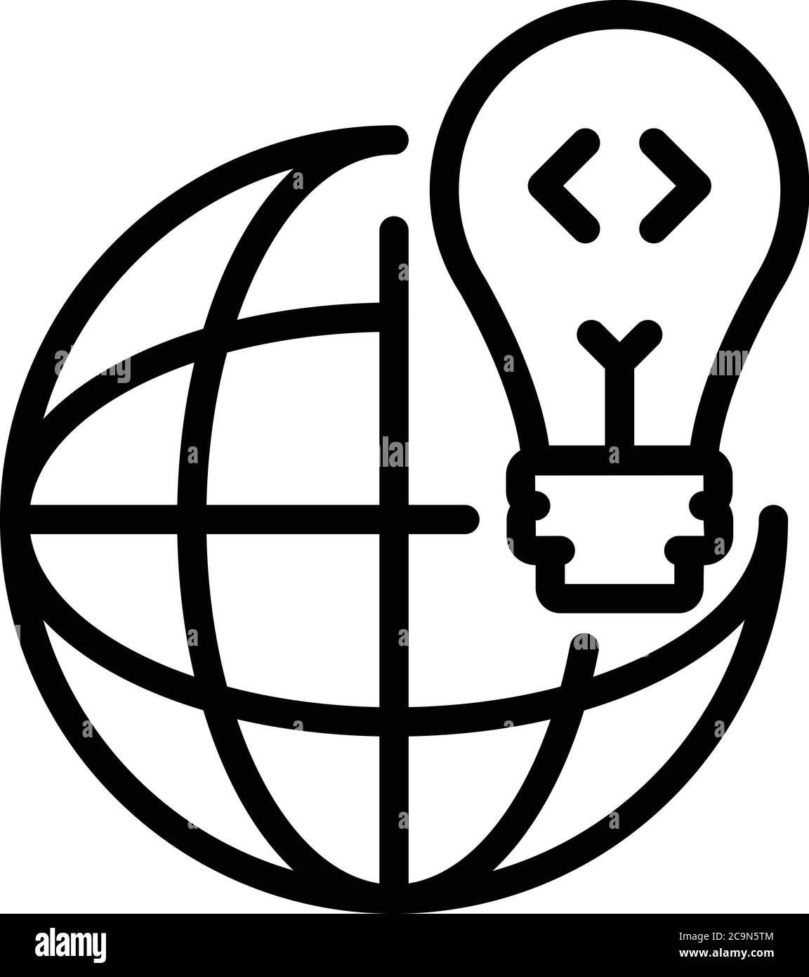 Operating system global idea icon, outline style Stock Vector Image ...