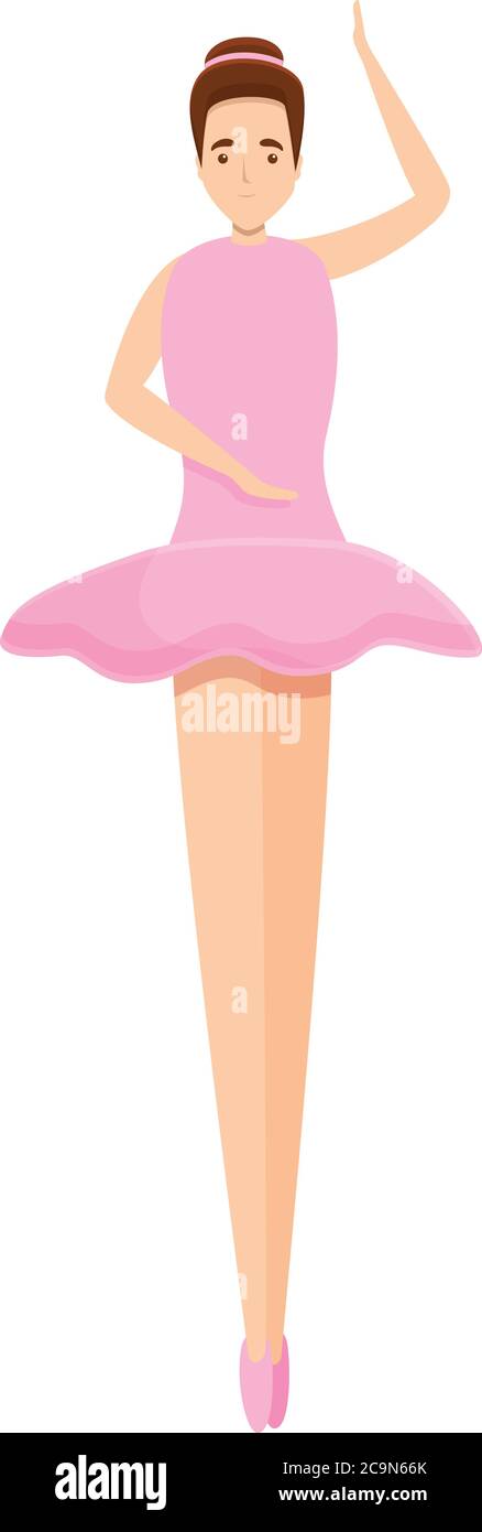 Barre ballerina icon. Cartoon of barre ballerina vector icon for web ...