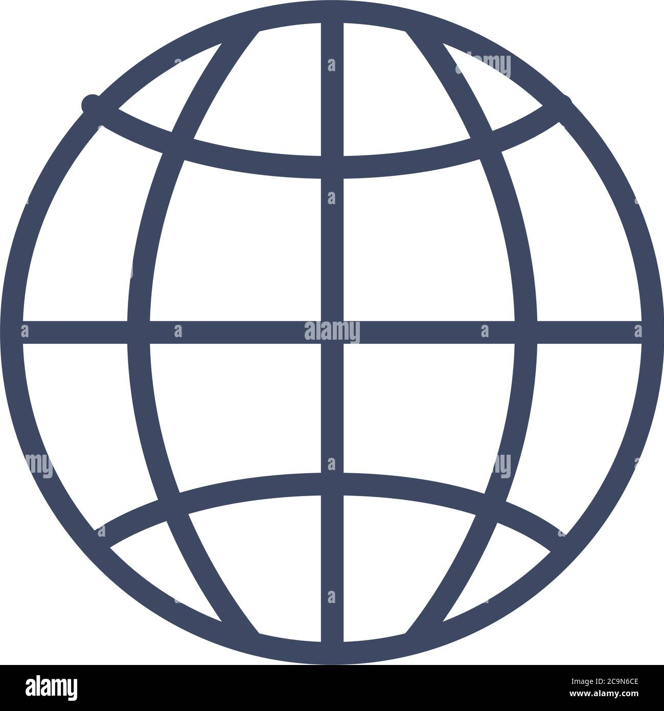 Global Sphere Line Style Icon Design Communication Internet And