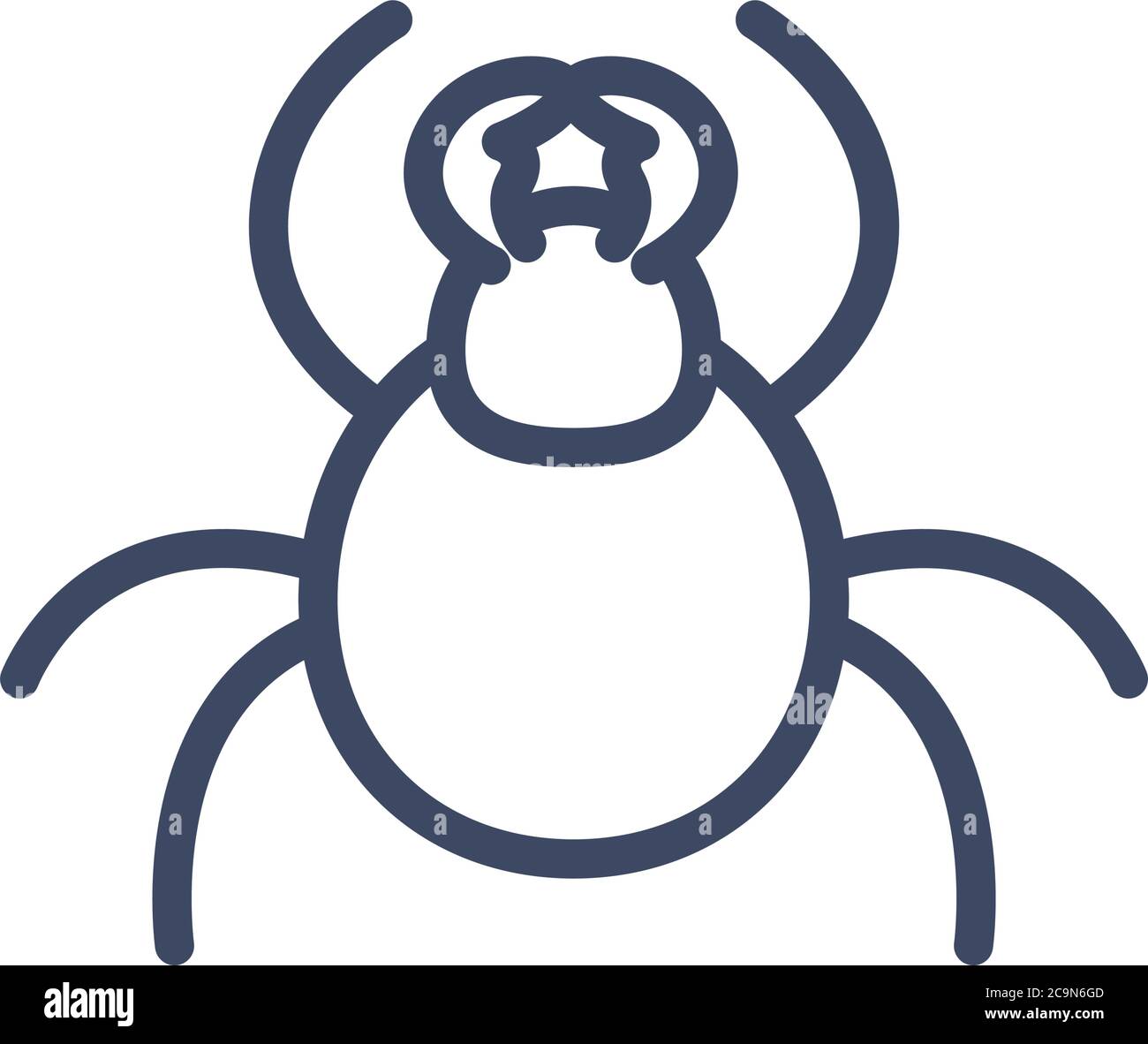 Bug line style icon design of Insect pest infestation parasite macro ...