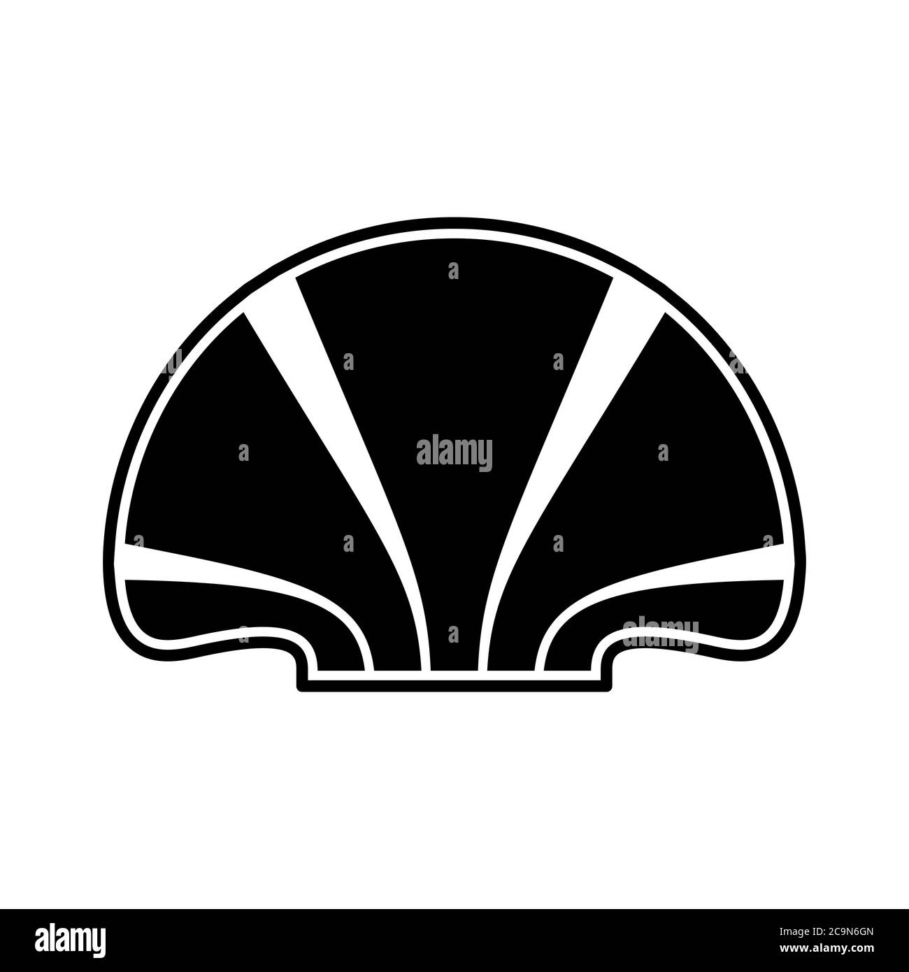 scallop shell logo on white isolated background. Vector image Stock ...