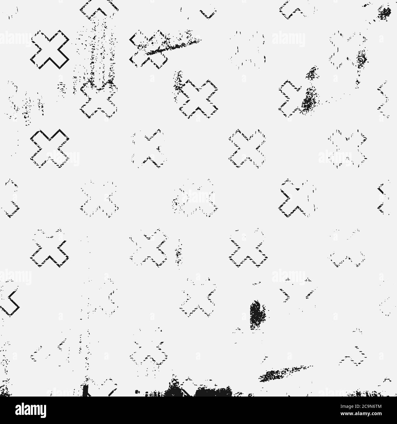 Textured abstract pattern with elements of diagonal cross. Square black ...