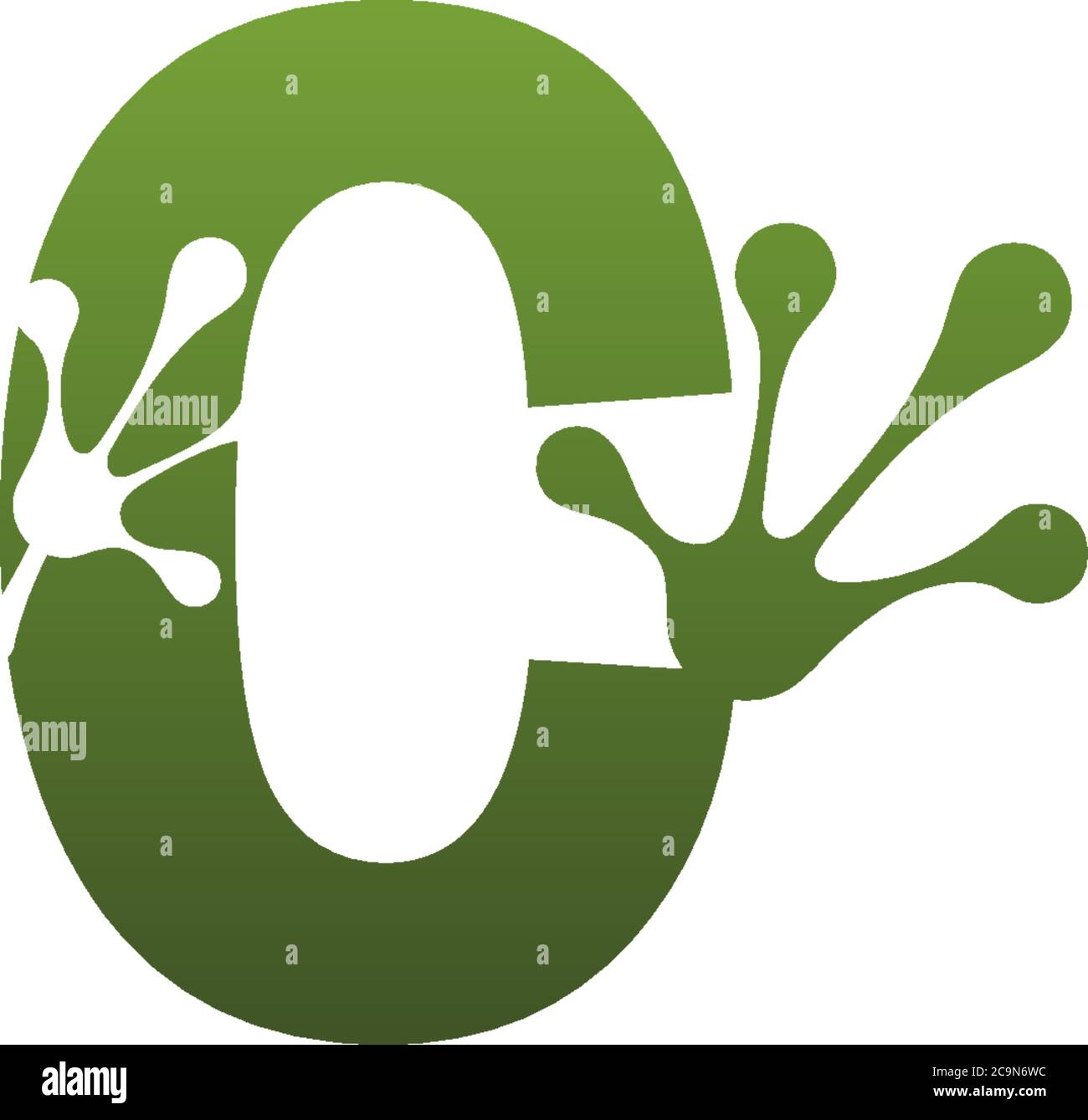 Letter C logo design frog footprints concept icon illustration Stock ...