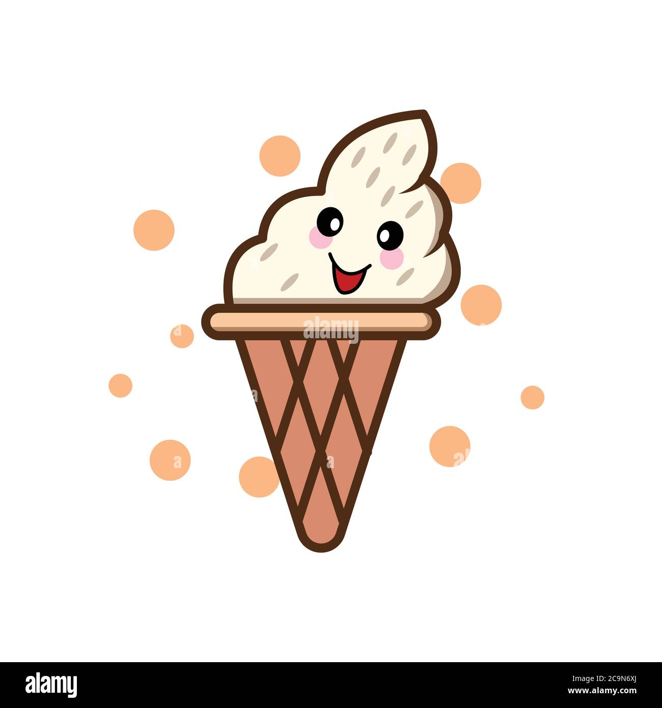 Illustration cartoon ice cream. Design template vector Stock Vector ...