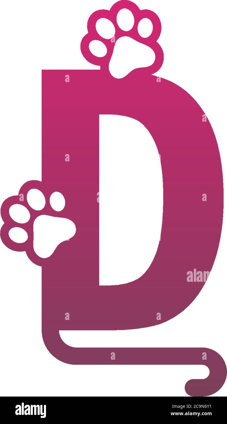 D letter dog logo Stock Vector Images - Alamy