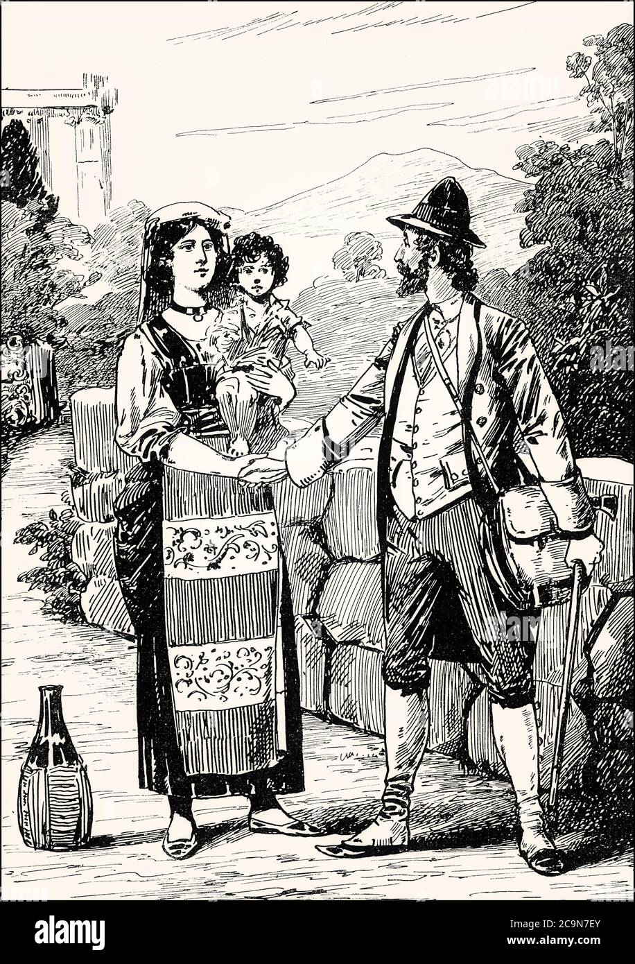 Der Wanderer, a poem by Johann Wolfgang von Goethe Stock Photo - Alamy