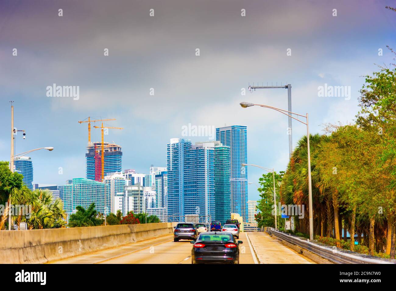 Evening traffic miami hi-res stock photography and images - Alamy