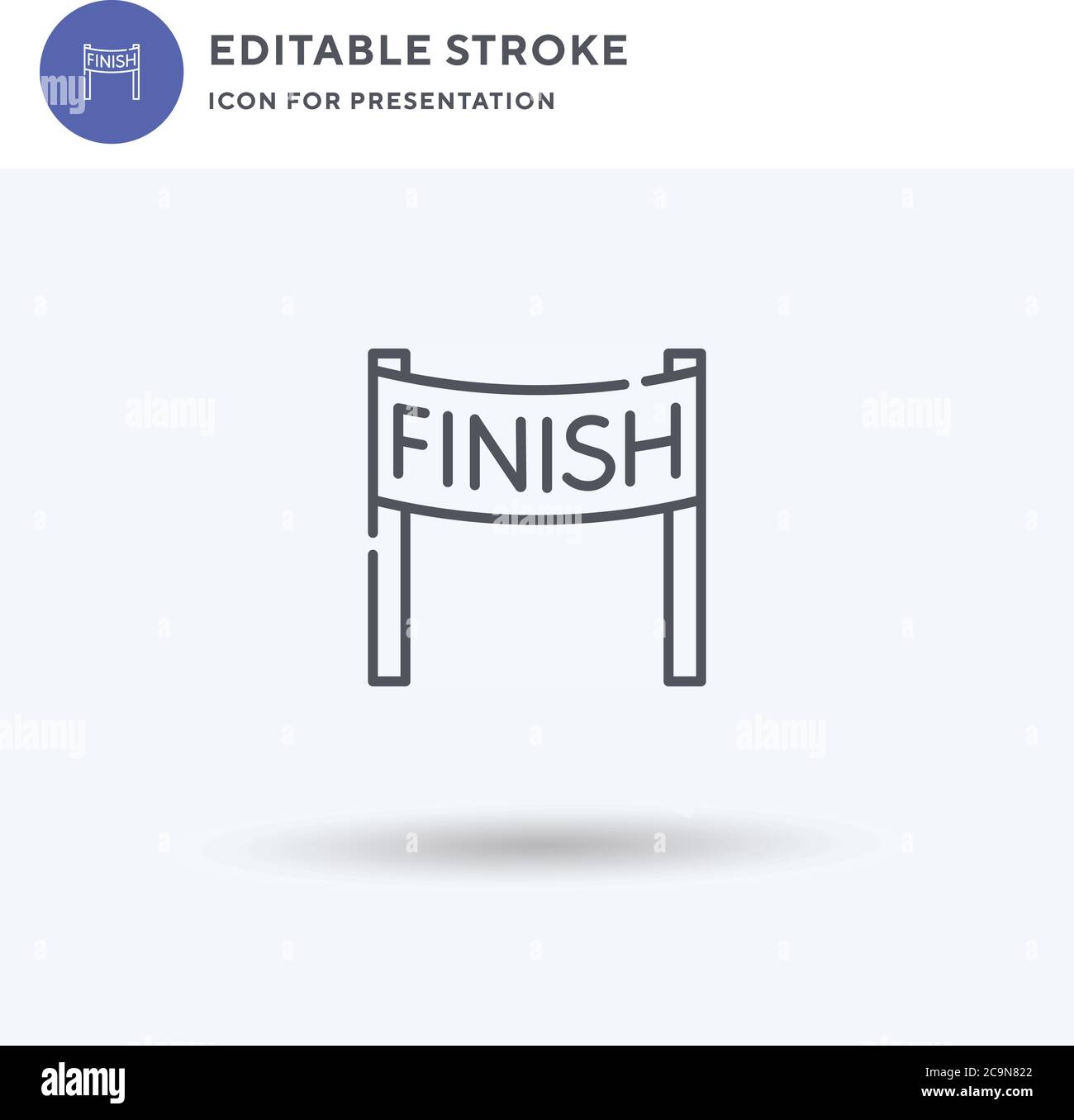 Finish Line icon vector, filled flat sign, solid pictogram isolated on ...