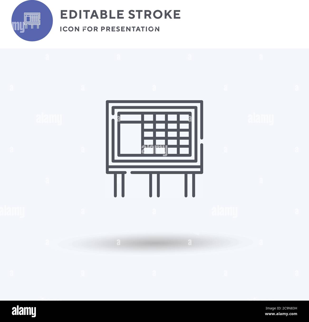 Scoreboard icon vector, filled flat sign, solid pictogram isolated on ...