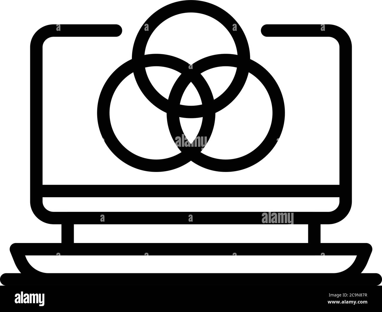 Laptop Operating System Icon Outline Style Stock Vector Image And Art