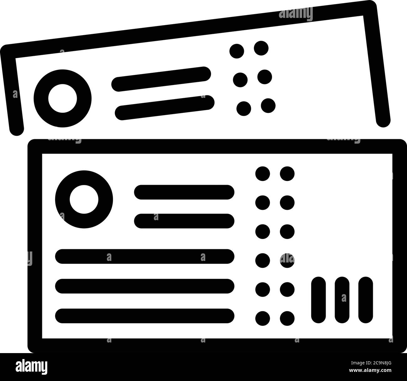 Smart bus ticket icon, outline style Stock Vector Image & Art - Alamy