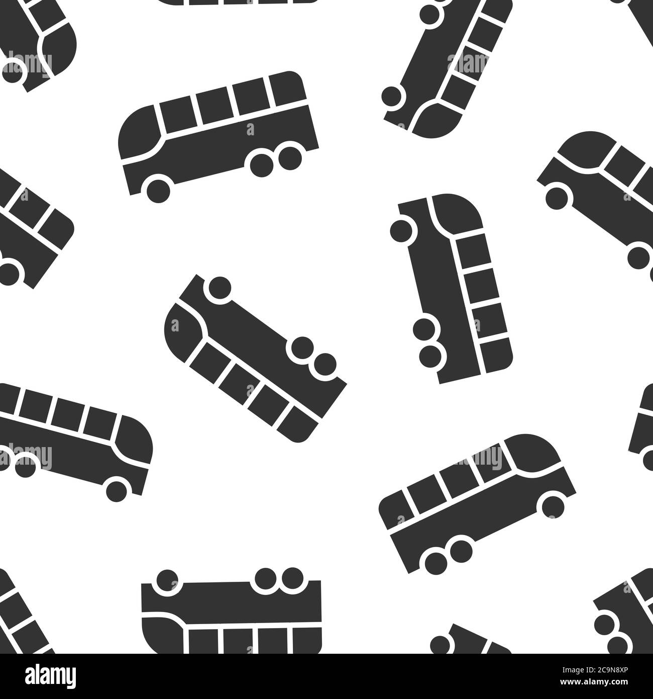 Bus icon in flat style. Coach vector illustration on white isolated ...