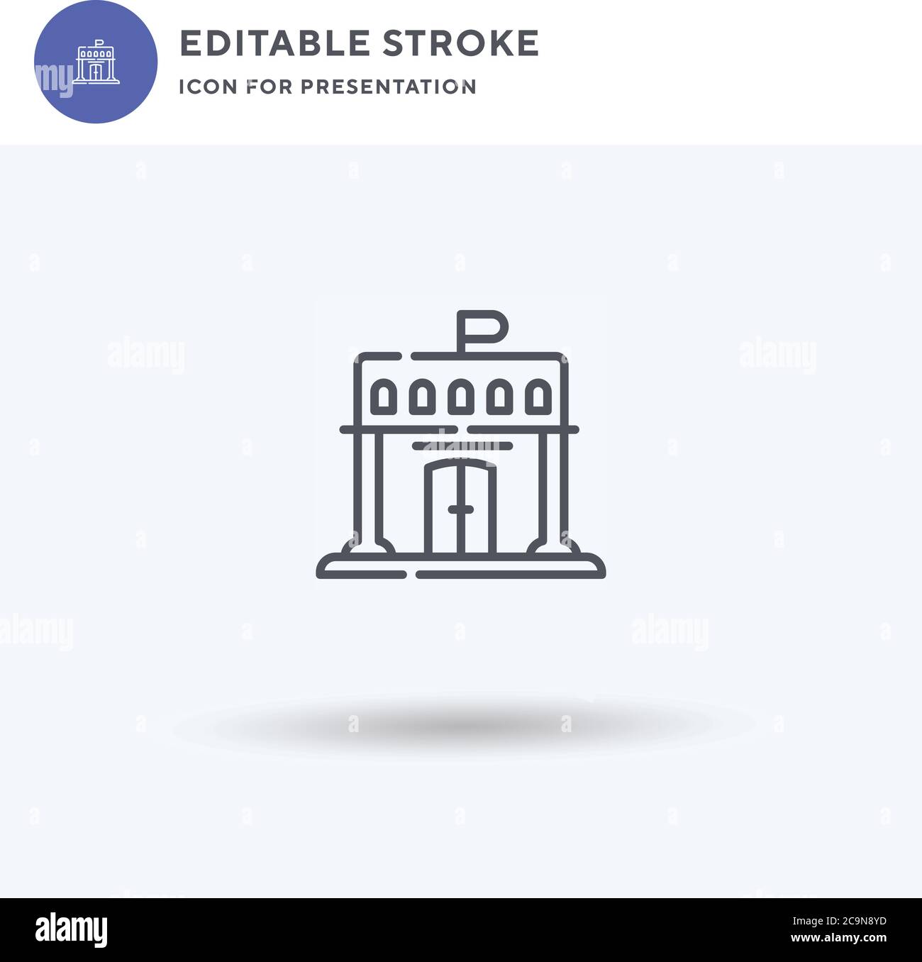 Academy icon vector, filled flat sign, solid pictogram isolated on ...